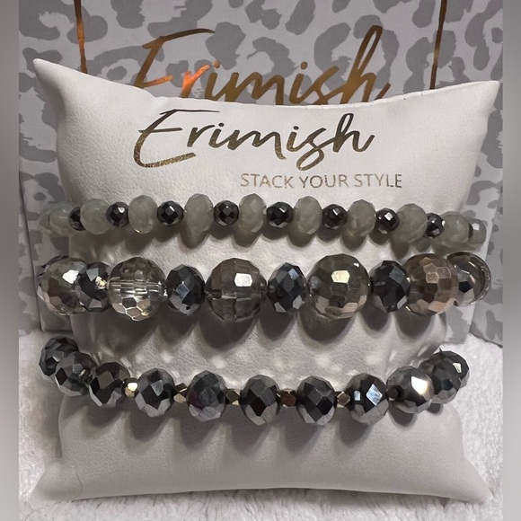 Erimish | Jewelry | Brand New Erimish Bracelets 3 Pc Stack Silver Gold | Poshmark